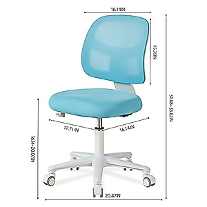 Ergonomic Kids' Desk Chairs, Height & Depth Adjustable Kids Study Chair, Cute Kids Office Chair. Perfect for Home, School and Library. No Armrests.