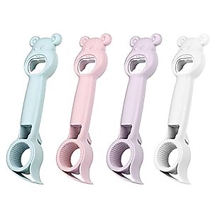 FICUS 4 IN 1 Multi Function Can Opener Bottle，Jar Opener beer opener，Multi Kitchen Tool For Jelly Jars, Wine, Beer and other, Handheld Can Beer Opener for Children, Elderly and Arthritis Sufferers