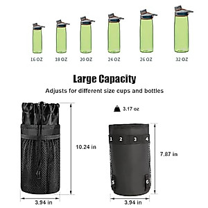 Caudblor Bike Water Bottle Holder Bag for Kid Adult, Insulated Bicycle Coffee Cup Holders with Phone Storage, Black Handlebar Drink/Beverage Container for Walker/Cruiser/Exercise/Mountain Bike