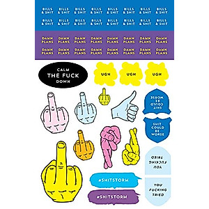F*cking Planner Stickers: 500+ Funny Adult Stickers to Control Your Sh*t (Journal Variety Pack, White Elephant Gift)
