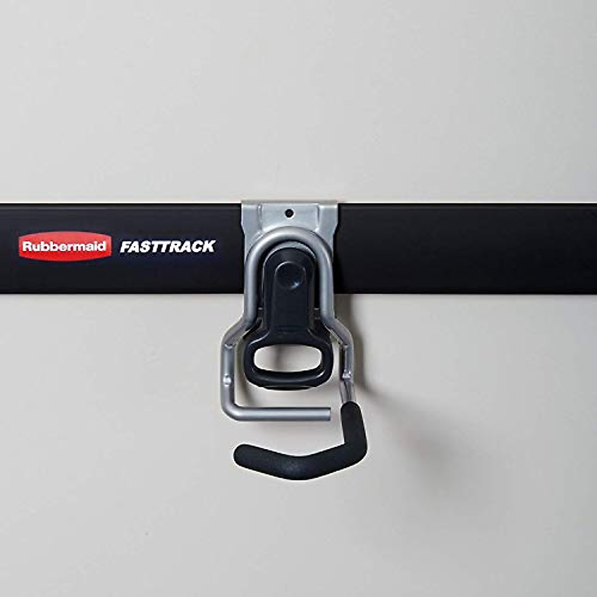 Rubbermaid Heavy Duty Universal Vertical FastTrack Hanging Wall Mount Bike Hook Garage Storage Organizer (2 Pack)