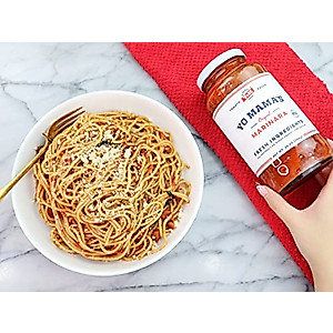 Keto Marinara Sauce by Yo Mama's Foods - Marinara Pasta Sauce for Pasta, Pizza, and Gourmet Dishes | (3) 12.5 Ounce Pasta Sauce Jars | No Sugar Added, Low Carb, Low Sodium, Gluten Free, Paleo Friendly, and Made with Whole, Non-GMO Tomatoes!