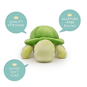 Bellzi Green Turtle Cute Stuffed Animal Plush Toy - Adorable Soft Turtle Toy Plushies and Gifts - Perfect Present for Kids, Babies, Toddlers - Torti