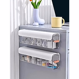 Goderat 3 in 1 Underwear Storage Box,Punch-Free Multifunctional Box,Wall Hanging Organizers with 6 compartments, Socks Seasoning Box (White)