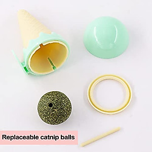 HYH Catnip Balls for Cats Wall, Self-Adhesive Magic Catnip Rollerball Wall Mounted Catnip Balls, Healthy Edible Cat Mint Chew Toy for Cleaning Teeth/Playing/Relieve Anxiety/Removal Hairball