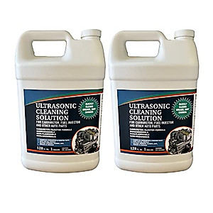 Ultrasonic Cleaner Solution for Carburetors and Engine Parts, Ultrasonic Cleaning Solution and Washing Compound for Ultrasonic and Immersion Washers - Concentrated (2 Gallons)