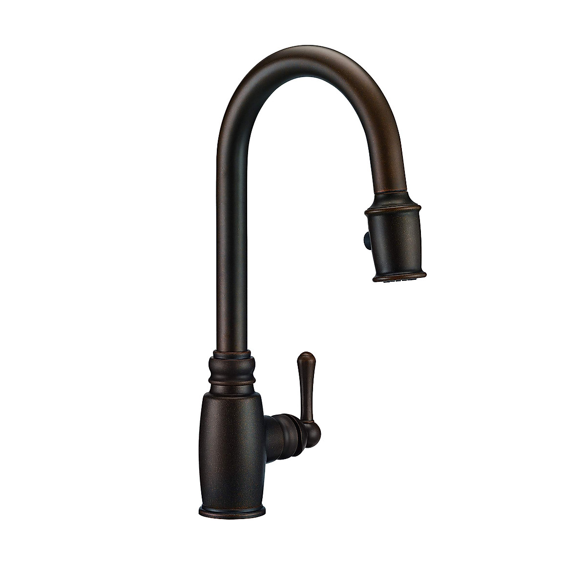 Danze D455557BR Opulence Single Handle Pull-Down Kitchen Faucet with SnapBack Retraction, Tumbled Bronze
