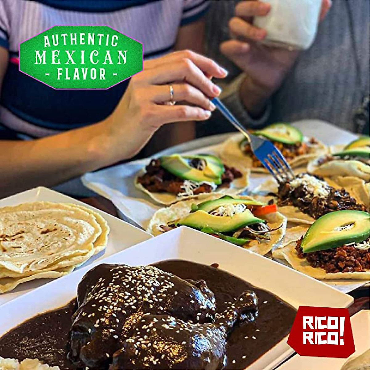 RICO RICO - Dried Guajillo Chiles Peppers 4 oz - Natural and Premium. Great For Mexican Recipes Like Mole, Tamales, Salsa. Resealable Kraft Bag by RICO RICO