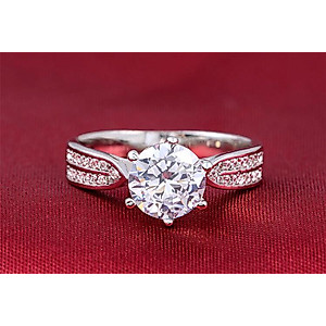 TenFit Jewelry Engagement Ring for Women Wedding Band 4ct Simulated Diamond Rings