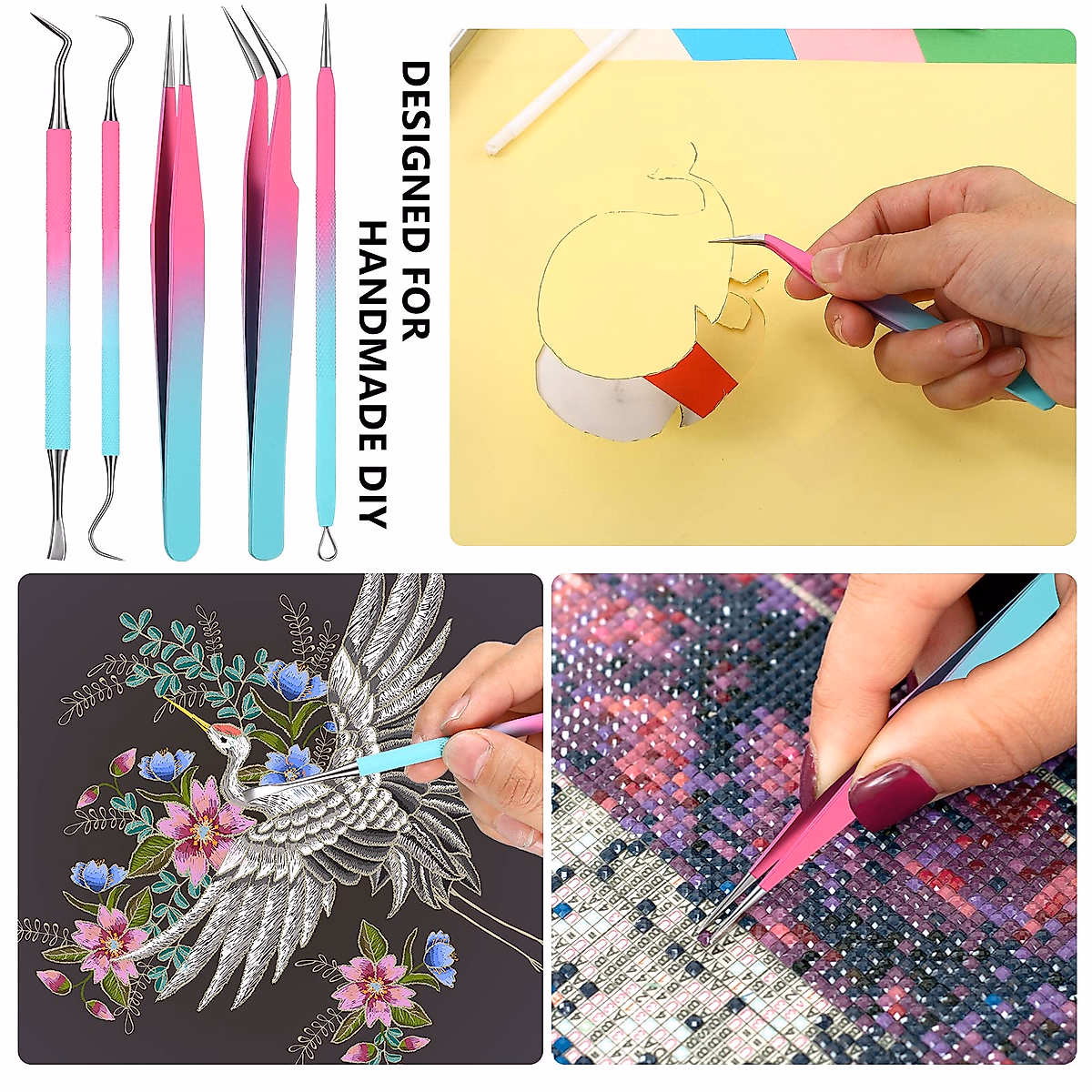 13 Pieces Weeding Silhouette Tools Kit, Craft Vinyl Weeding Tools Lettering Vinyl Tool Kit Stainless Steel Silhouette Accessories Craft Knife Ruler Vinyl Scraper for Vinyl Crafts DIY Paper Cameo