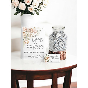 Your Main Event Prints Floral How Many Kisses For The Mrs Game, Guess How Many Bridal Shower Games and Activities