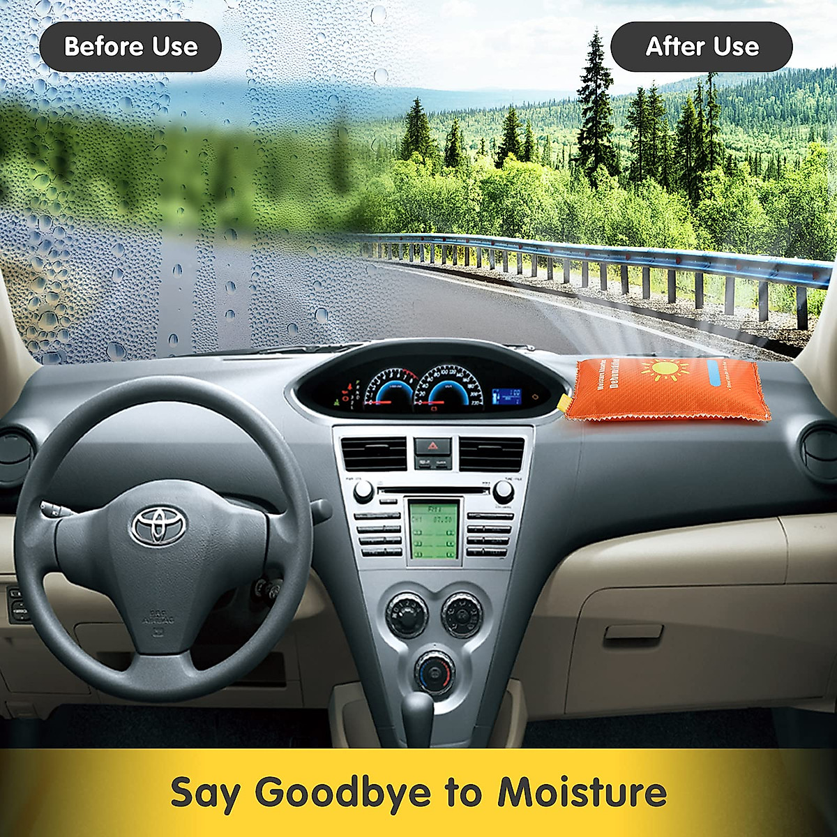 Gocheer Reusable Moisture Absorber Packet, 400g Hangable Safe Dehumidifier Bag for Closet Damp Humidity Removal Desiccant packet for Gym Bag Car RV Kitchen Bathroom Basement Dormitory Wardrobe Cabinet