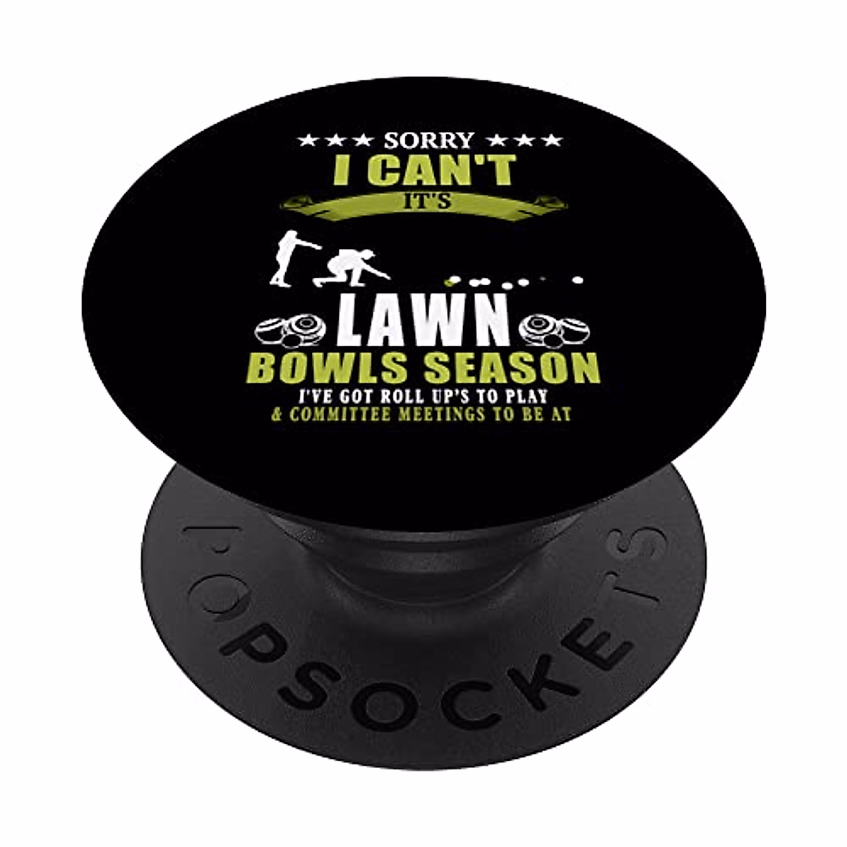 Lawn Bowls Idea For Women & Novelty Lawn Bowling PopSockets Swappable PopGrip