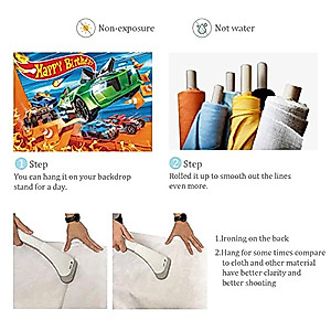 Hot Car Birthday Party Supplies Hot Race Car Birthday Decorations Racing Car Backdrop for Boys Cars Theme Video Game Background Banner Wall Decor Photo Booth Props 7x5FT