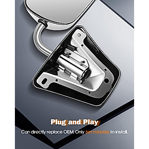 ROADFAR Side View Mirrors Left and Right Side Mirrors Fit Fit for 1973-91 For Chevy/For Chevy For GMC Jimmy Suburban C10 20 30 K1500 2500 3500 C15 25 35 Manual Folding Non-Heated Chrome GM1321227