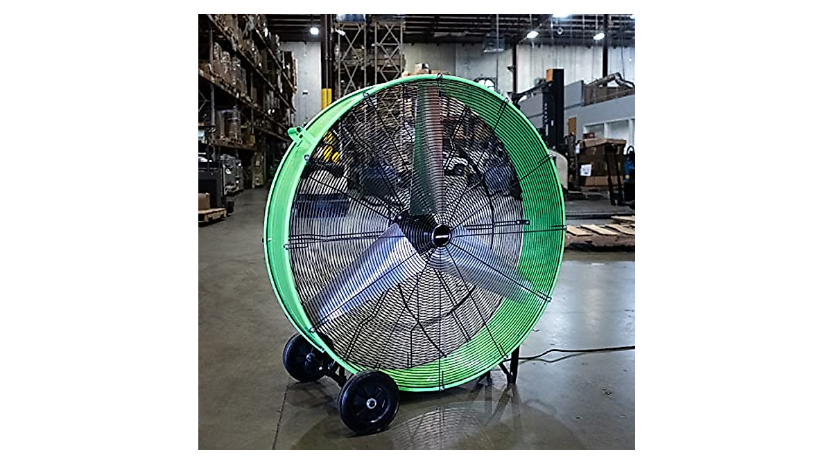 OEMTOOLS 42-inch Industrial Barrel Fan with Wheels - Powerful Cooling
