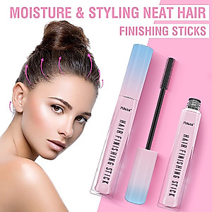 Hair Finishing Stick 2 Pack, Flyaway Feel Stick Hair, Small Broken Hairs Finishing Cream, Non-Greasy and Non-Sticky