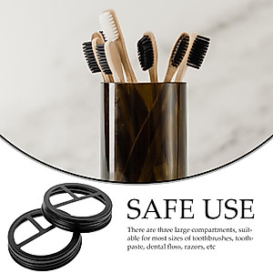 Alipis Mason Jar Bathroom Lids 2pcs Mason Jar Toothbrush Holder Lid Stainless Steel Toothbrush Cup Lids Rings Mason Jar Lid Bottle Cover Rings Apothecary Storage Jars Lids