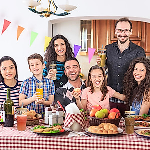 6 Pack Glass Tumbler with Lid and Straw, 24 oz Reusable Boba Smoothie Cups Iced Coffee Mason Jar Drinking Glasses for Bubble Tea, Beer.