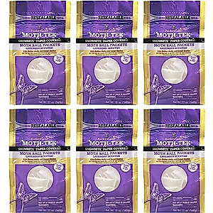 Reefer-Galler Moth-Tek Snowhite Lavender Scented Moth Ball Packets 12 oz (6)