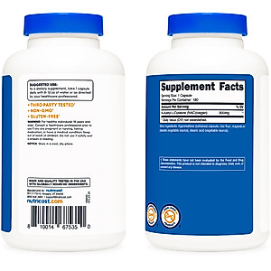 Nutricost N-Acetyl L-Cysteine (NAC) 600mg, 180 Capsules - Non-GMO, Gluten Free