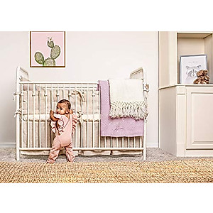 Pure Bamboo Sheets - Bamboo Crib Fitted Sheet (52"x28"x6") for Girls and Boys - 100% Organic Bamboo, Luxuriously Soft, Ultimate Cooling, Fits Standard Size Crib Mattress (Pink)