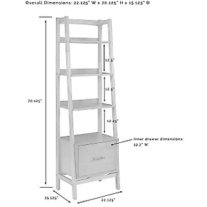 Crosley Furniture Landon Small Etagere Bookcase, Mahogany