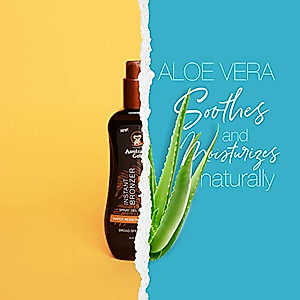 Australian Gold Spray Gel Sunscreen with Instant Bronzer SPF 4, 8 Ounce | Moisturize & Hydrate Skin | Broad Spectrum | Water Resistant | Non-Greasy | Oxybenzone Free | Cruelty Free