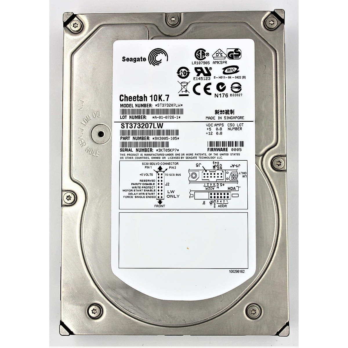Seagate-IMSourcing Cheetah 10K.7 ST373207LW 73 GB 3.5" Internal Hard Drive - SCSI - 10000 rpm - 8 MB Buffer