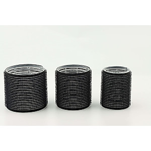 Hair Roller Set, Velcro Rollers, Jumbo Self-Grip 18pcs, 2.5in, 2in, 1.5in, No- Crease Hair Clips, Universal Roller Clips, Big Blowout Look