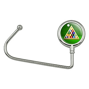 GRAPHICS & MORE Billiard Balls and Triangle Pool Table Purse Bag Hanger Holder Hook