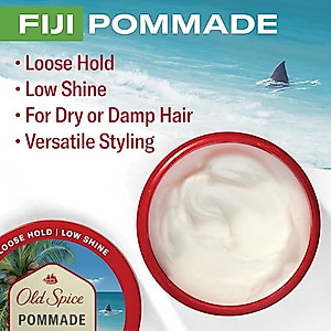 Old Spice Hair Styling Fiji Pomade for Men Flexible Hold Low Shine, 2.22 oz