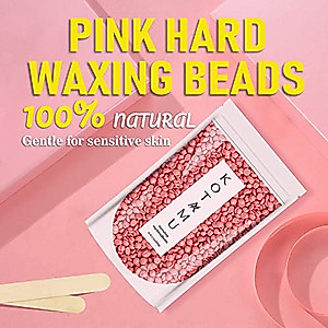 Wax Warmer Kit, KOTAMU Hair Removal Waxing Kit with 4 Hard Wax Beans Target for Bikini Brazilian Full Body Face Facial Eyebrows Legs Armpit, Painless At Home for Women and Men