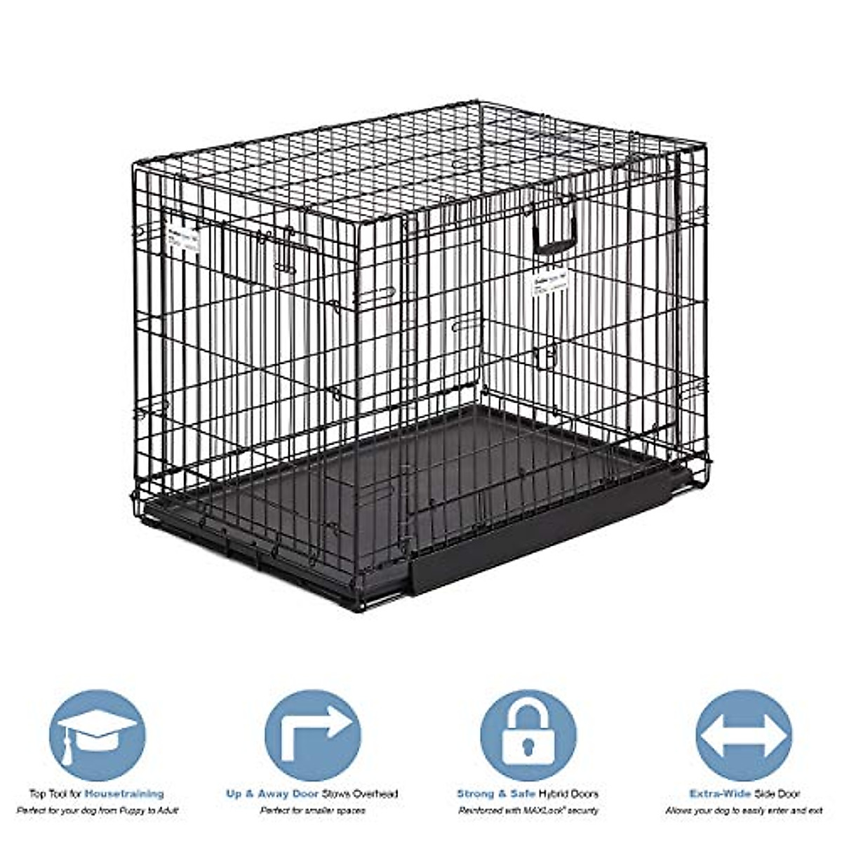 MidWest Homes for Pets Ovation Double Door Dog Crate, 36-Inch