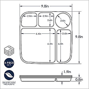 Nordic Ware Meal Trays, Set of 4, Coastal Colors