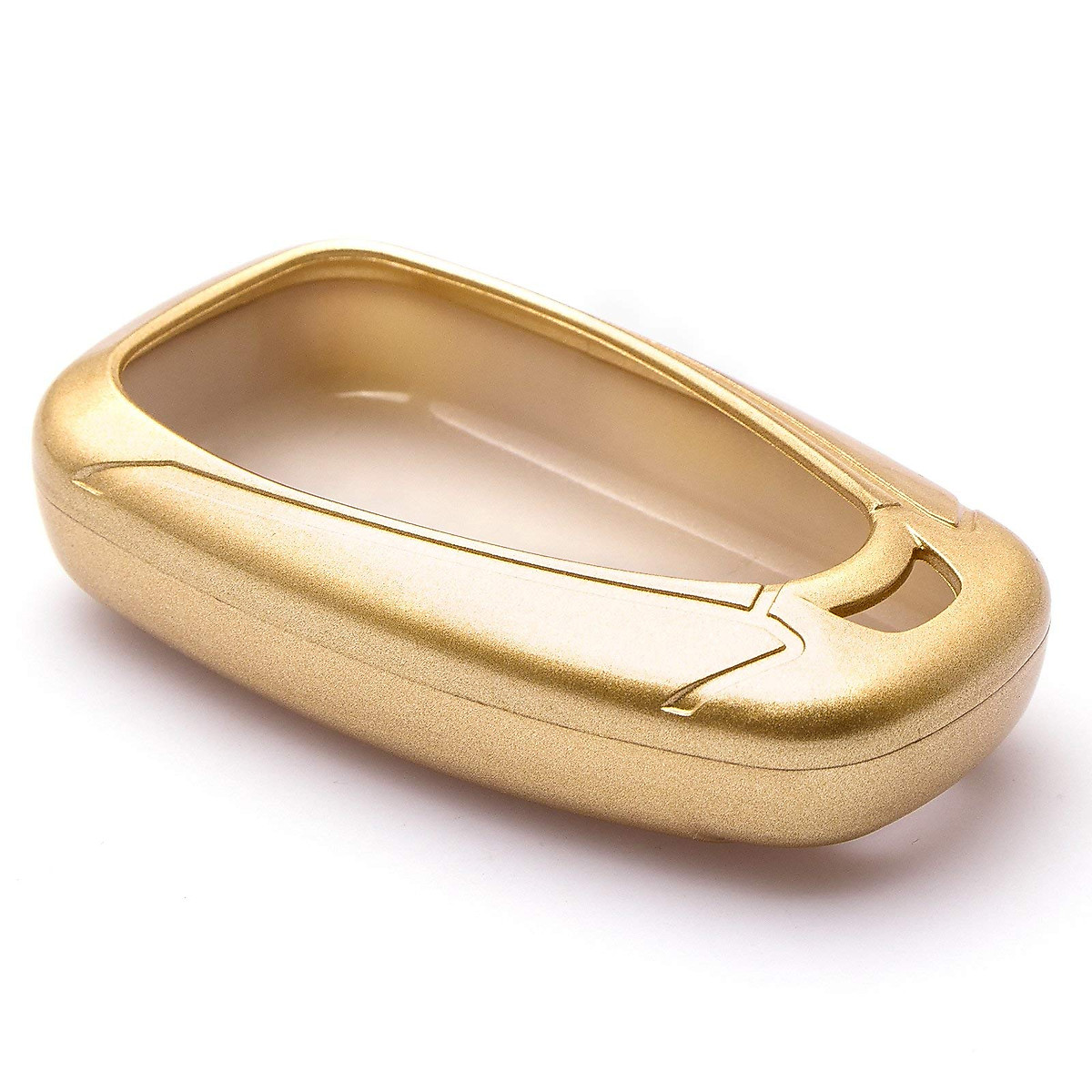 Xotic Tech Glossy Gold Smart Remote Key Fob Shell Cover Compatible with Chevy Malibu Camaro Cruze Spark Bolt (Fits: 3/4/5-button)