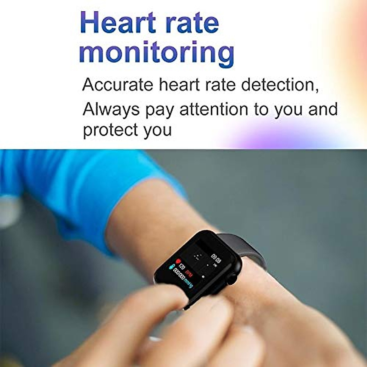 XXXDXDP Smart Watch Blood Pressure Monitor Waterproof Men Women Smartwatch Heart Rate Fitness Tracker Weather Forecast Watch Smart (Color : D)