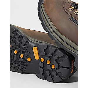 TimberlanD Women's White LeDge MiD Ankle Boot,Dark Brown,8 M US