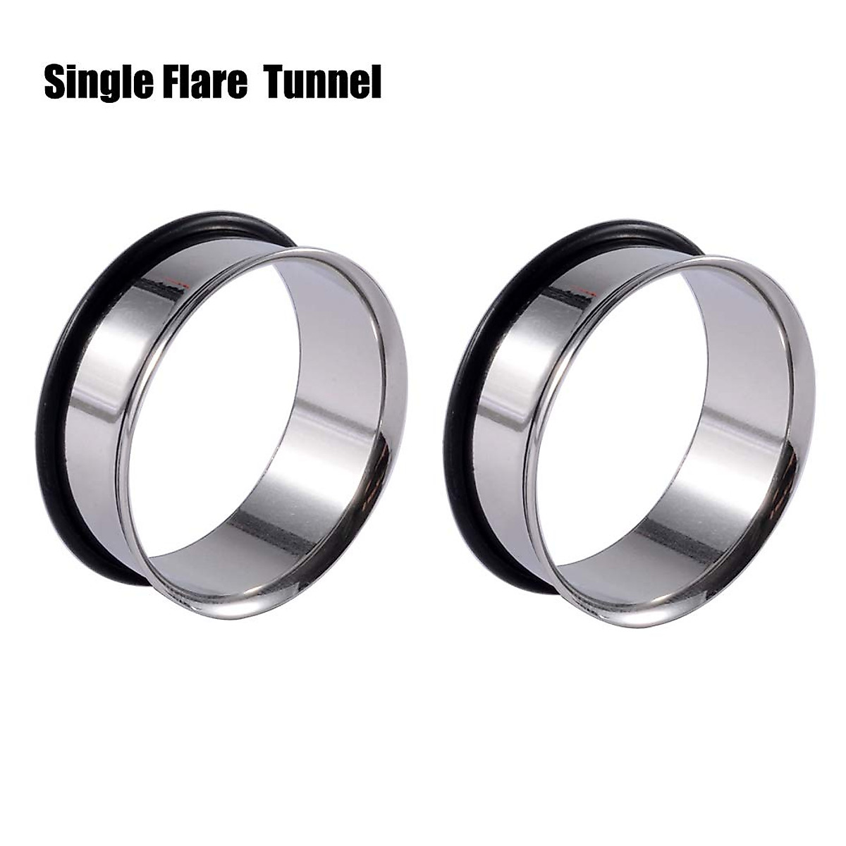 CHUANCI 3Pairs Acrylic Black Ear Taper Ear Spiral Expander Ear Plugs Surgical Steel Ear Tunnel Gauges Ear Stretcher Piercing Body Jewelry (3 Pairs Mix Style,1/2''(12mm))