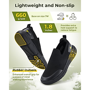 FitVille Plantar Fasciitis Shoes for Men Wide Orthopedic Shoes for Foot Pain Relief - BriskWalk (15 Wide, Black)