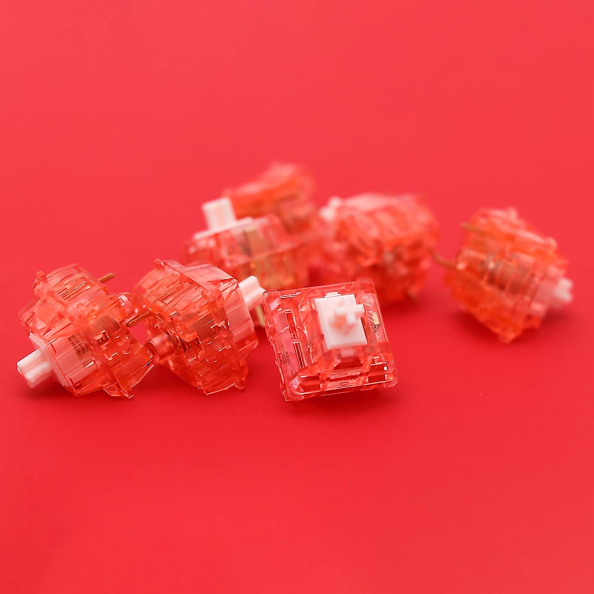 EPOMAKER Ajazz Diced Fruit Peach Switch, Linear, 45+1 Pieces for Mechanical Keyboard Replacement(Ajazz Peach Switch)