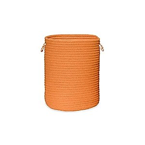 Colonial Mills Sundance Woven Braided Hamper, 17"x17"x22", Orange