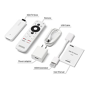 TV Stick 4K Streaming Stick Device | Android 11.0 KD5 Amlogic S805X2 Netflix Google Certified TV Box Media Player Support 1GB 8GB AV1/2.4G/5G WiFi 5 /BT 5.0, Dolby Atmos with Voice Remote Controls