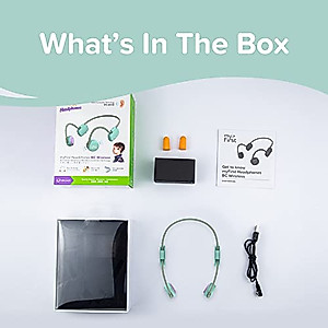 myFirst Bone Conduction Headphone Wireless - Open Ear Design Official Headphones with Bluetooth Wireless IPX6 Flexible Waterproof for Kids/Adults (Green)