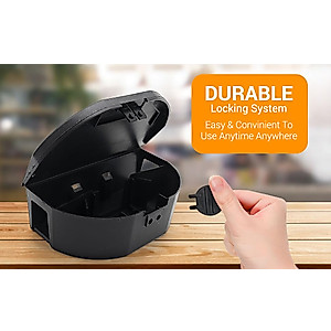 8 Pack - Mouse Bait Stations – Mice, Moles or Small Rodent Traps – Reusable Indoor Rodent Control Bait Box