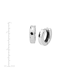 Silpada 'Soleil Concave' Huggie Hoop Earrings in Sterling Silver