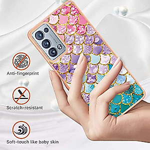 YEALLY Case for Oppo Reno 6 Pro+ 5G Phone Case Ultra Slim IMD Cover, Hard Frame + Soft TPU Shockproof, Scratch Resistant & Screen Protection Wireless Charging Case Cover for Oppo Reno 6 Pro+ 5G, a2