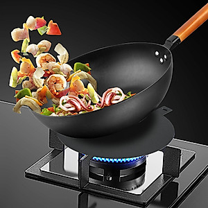 Heat Diffuser for Glass Cooktop, Induction Cooktop Adapter Plate for Moka Pot and Pans, Spray Teflon Paint with Detachable Handle, 9.45 Inches