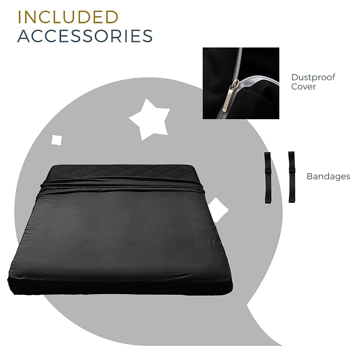 MAXYOYO 6" Extra Thick Futon Floor Mattress, Full Size Diamond Pattern Tatami Pad for Adults, Japanese Roll Up Guest Bed, Black