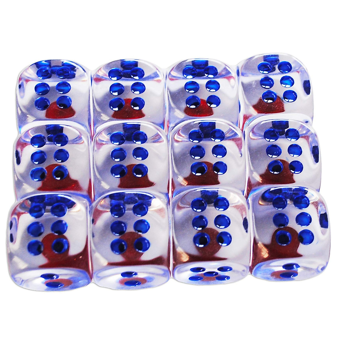 Hobby Monsters 10 25mm Clear Transparent Jumbo Playing Dice